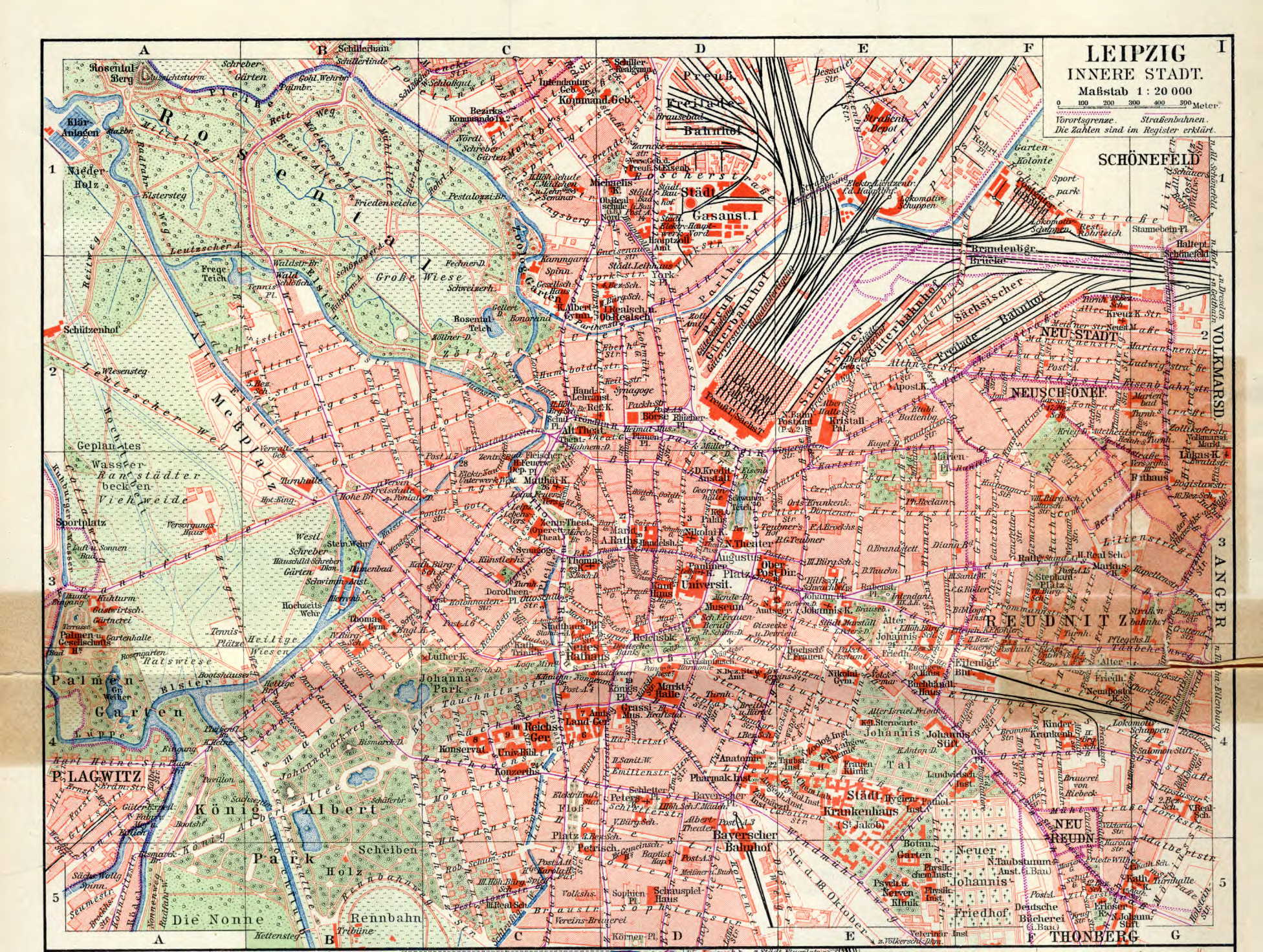 Leipzig : Stadtpläne und Straßenverzeichnis