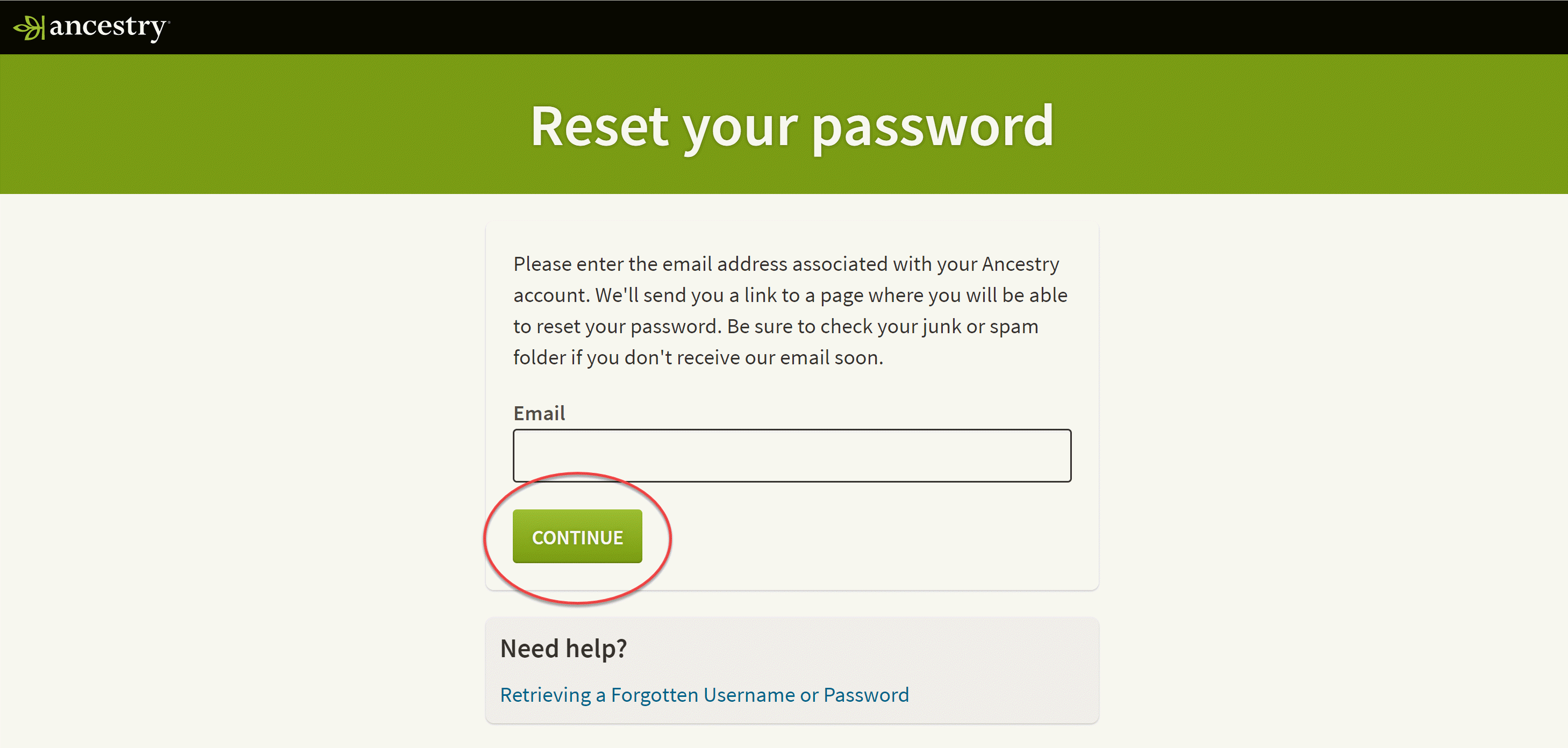 Resetting a Forgotten Password Resetting a Forgotten Password