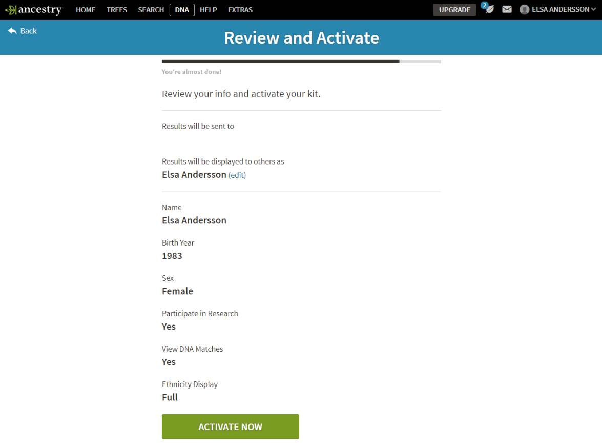 Ancestrydna Activate