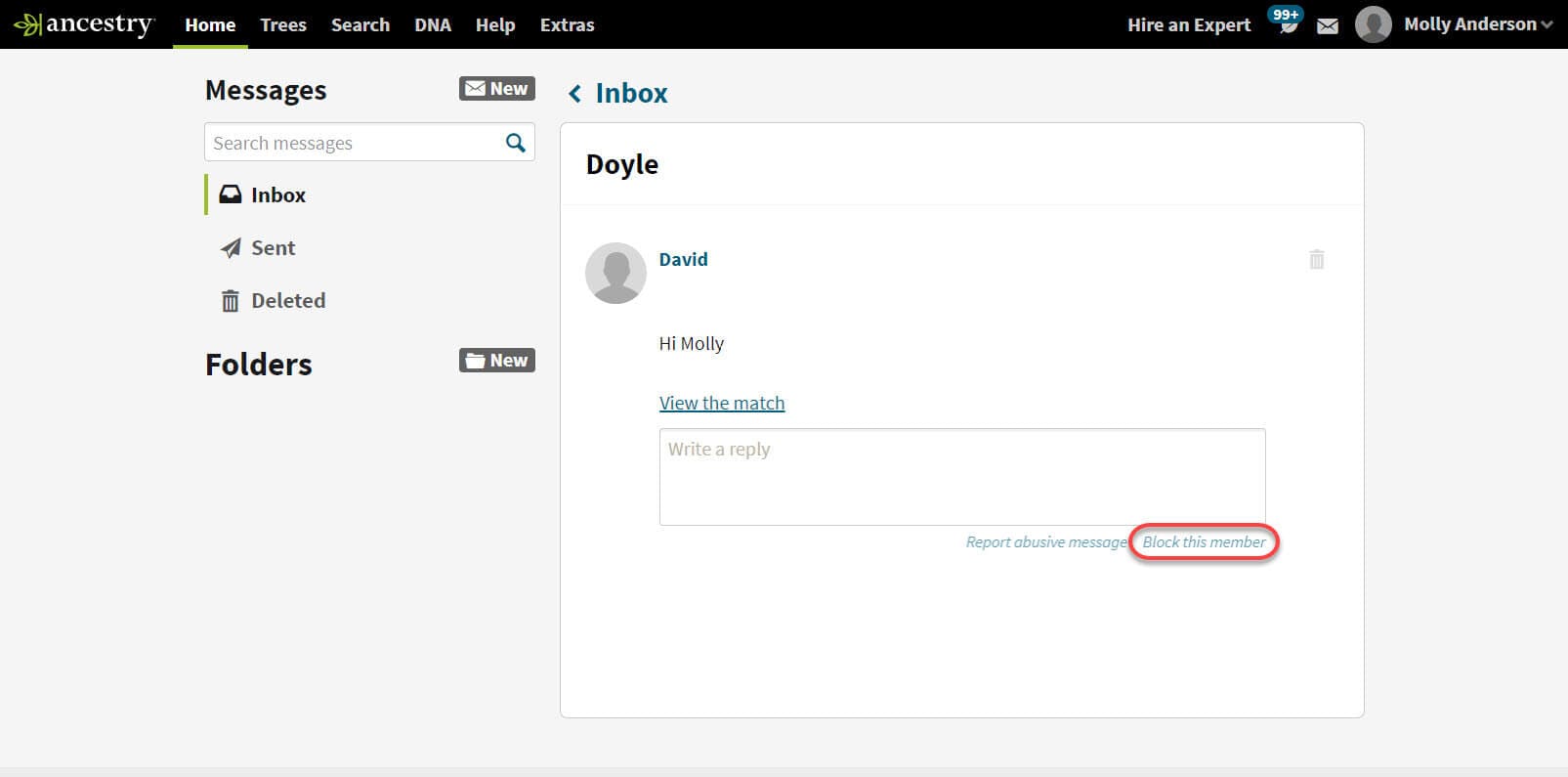 Blocking Someone on Ancestry®