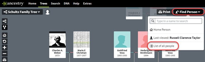Missing Family Trees