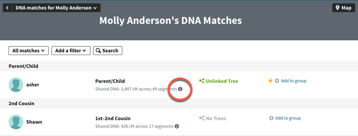 AncestryDNA® Match Categories
