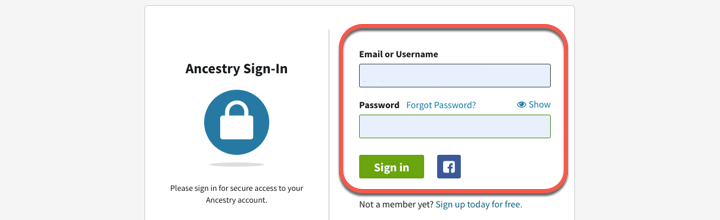 Signing in to and out of Your Ancestry® Account
