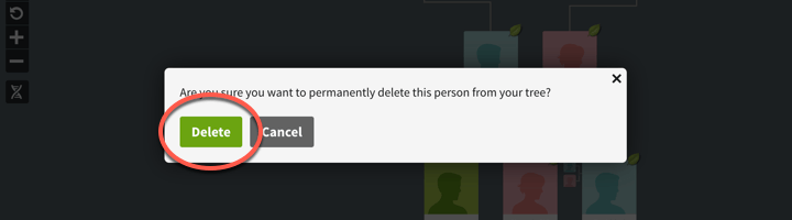Deleting People from a Tree