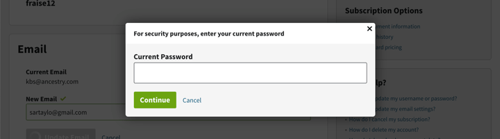 Updating Your Email Address
