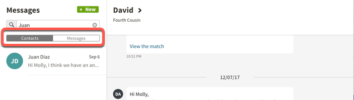 Messaging on Ancestry®