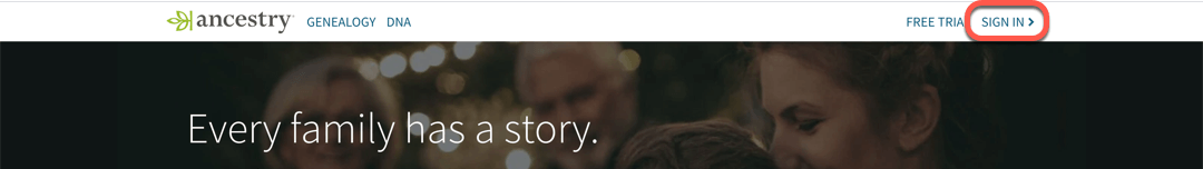 Signing in to and out of Your Ancestry® Account