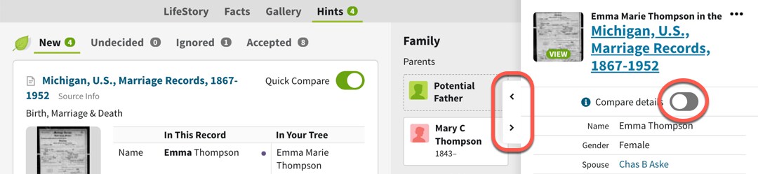 Ancestry Hints®
