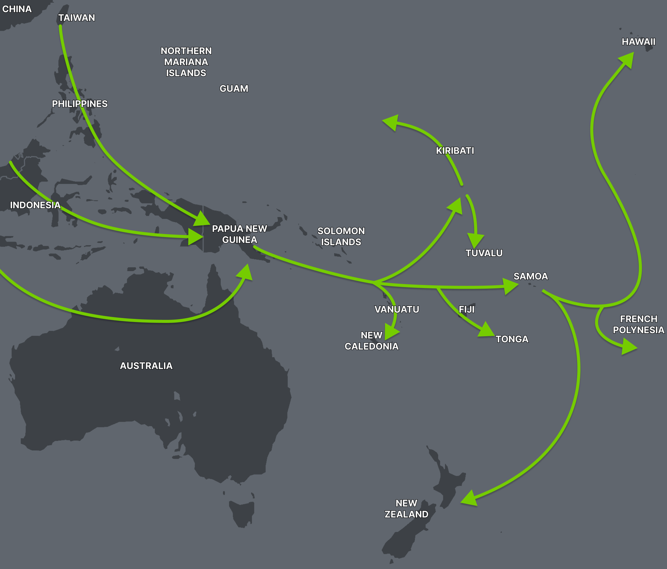 Polynesian Migration Map Polynesian Migration Map
