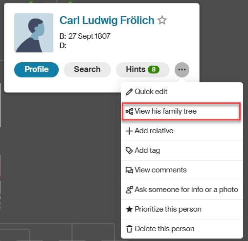 Navigating an Ancestry® Family Tree
