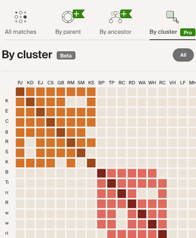Science of: Matches by Cluster